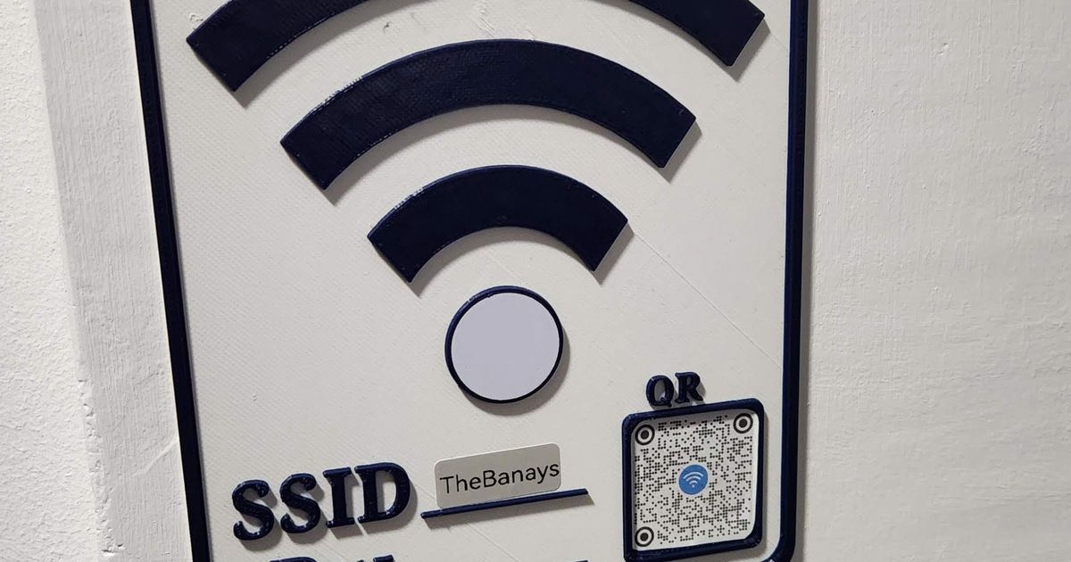 wifi nfc tag sign qr by Banay Niv | Download free STL model ...