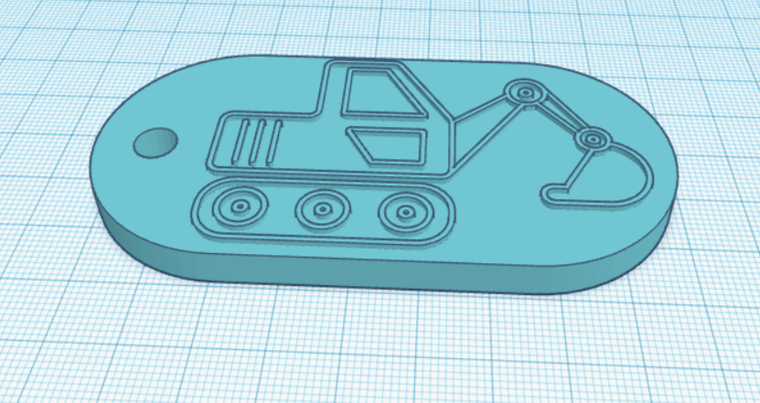 Excavator keychain por Simon T. | Descargar modelo STL gratuito ...