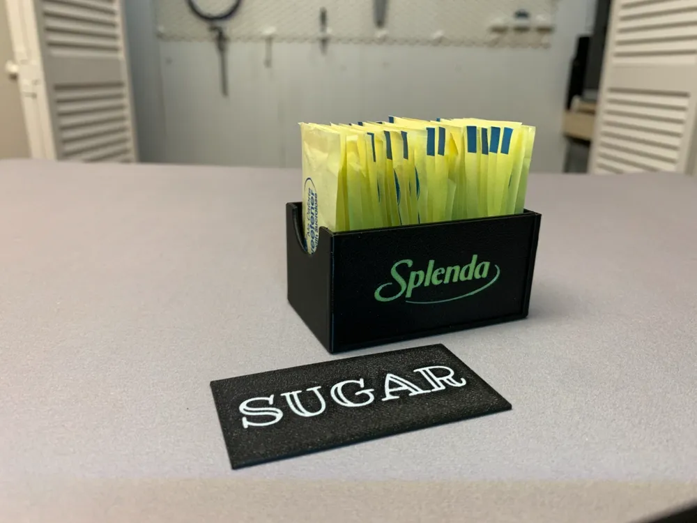 Sugar Packet Holder | Splenda Packet Container | Interchangeable Labels ...