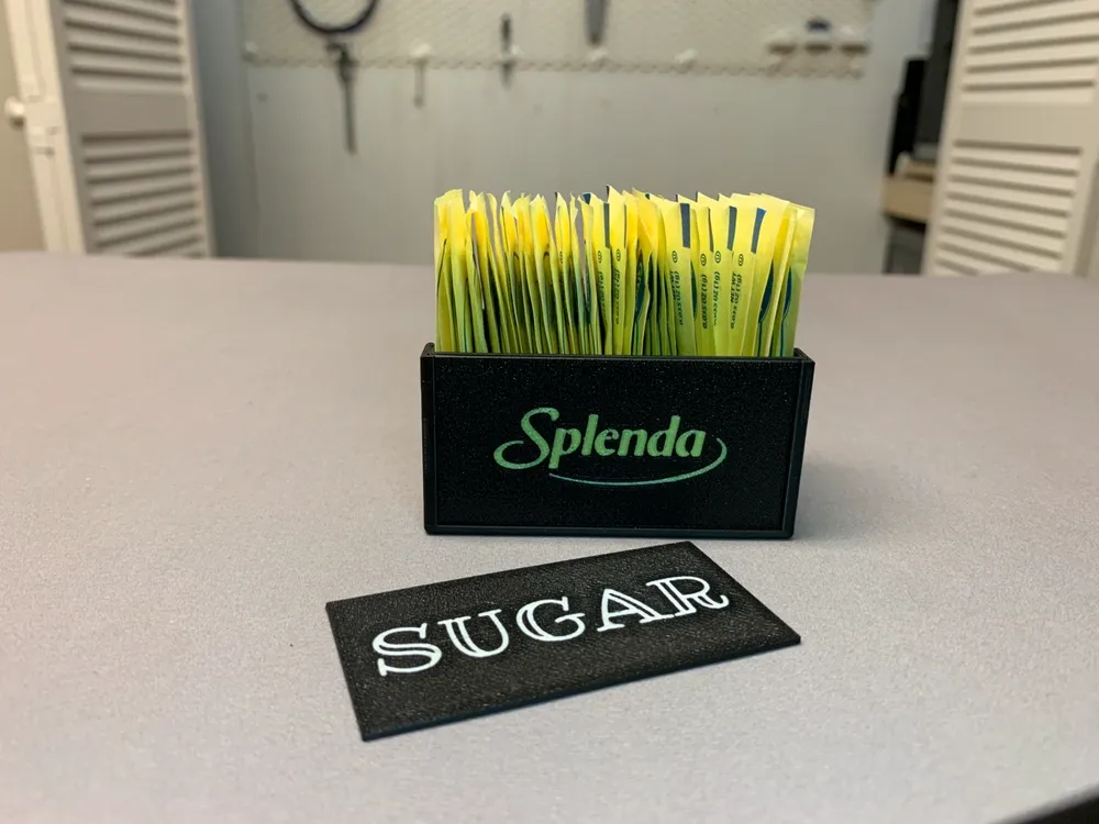 Sugar Packet Holder | Splenda Packet Container | Interchangeable Labels ...