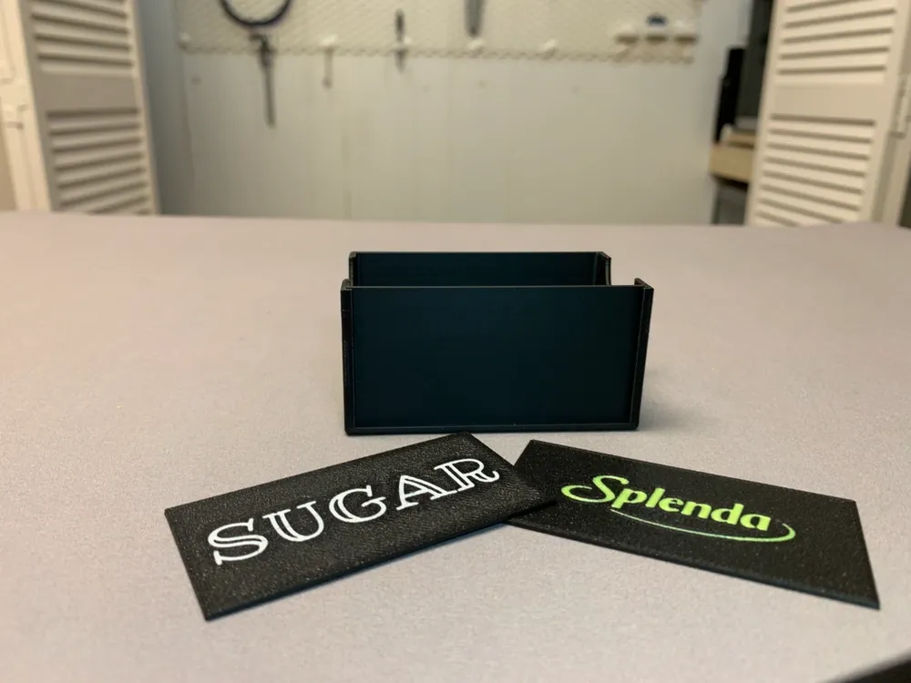 Sugar Packet Holder | Splenda Packet Container | Interchangeable Labels ...