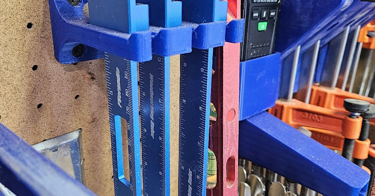 Pocket Ruler Holder & Pocket Ruler with Level Holder - Wall Mounted by ...