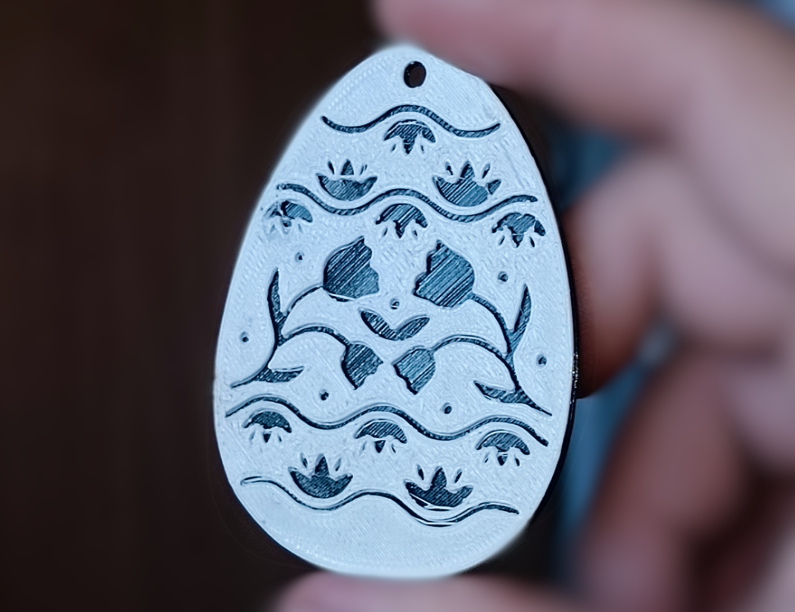 2D Easter egg von Ts3D | Kostenloses STL-Modell herunterladen ...