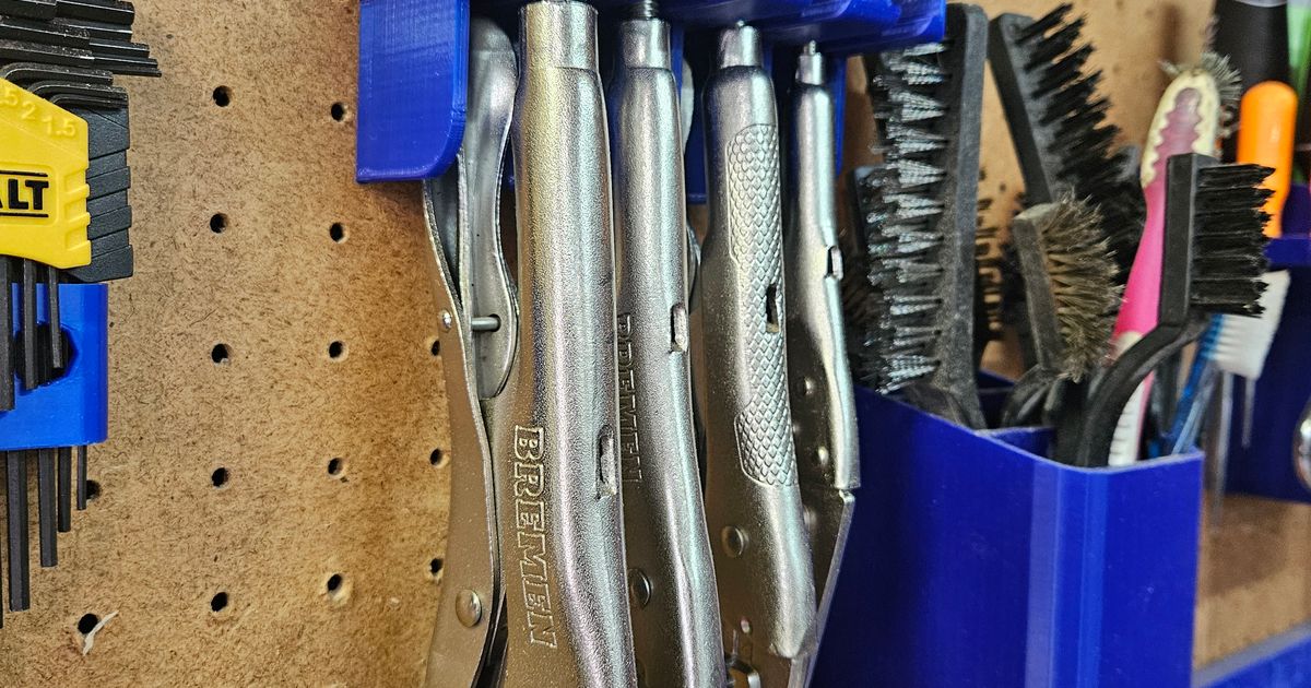 Wall Mounted Vise Grip Holder by blackjackbender | Download free STL ...