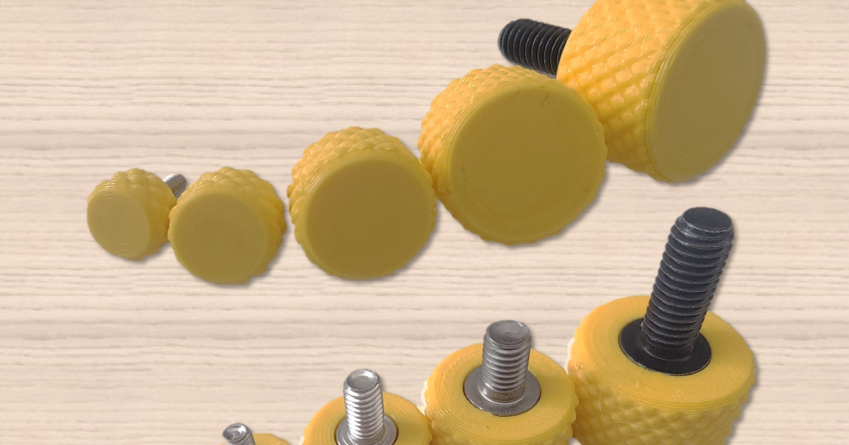 Knurled Knob for Metric Allen Screws - Parametric by MichaelQ ...