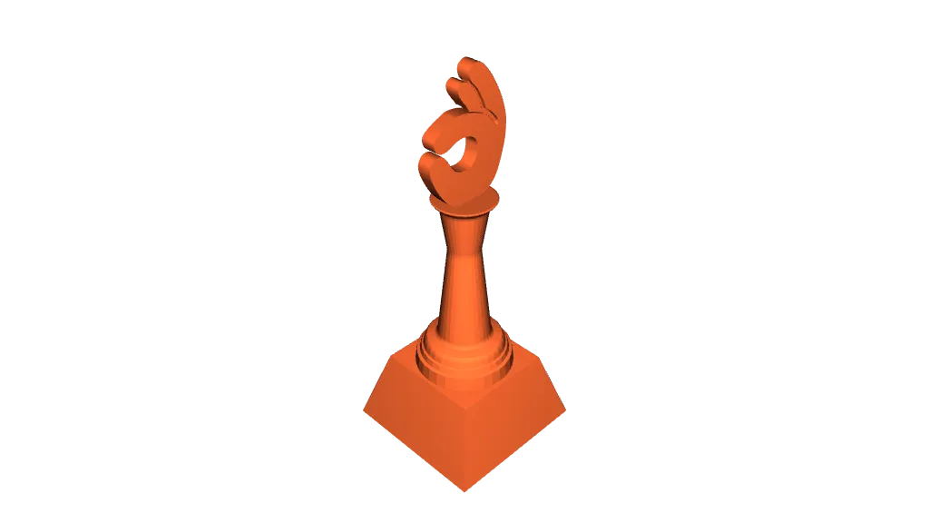 Ok Hand Trophy by IanCorbeil | Download free STL model | Printables.com