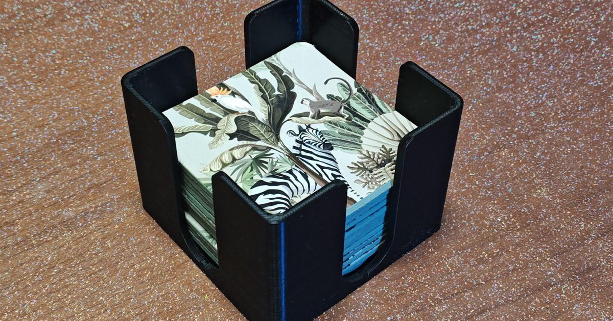 Coaster Holder by DH3D | Download free STL model | Printables.com