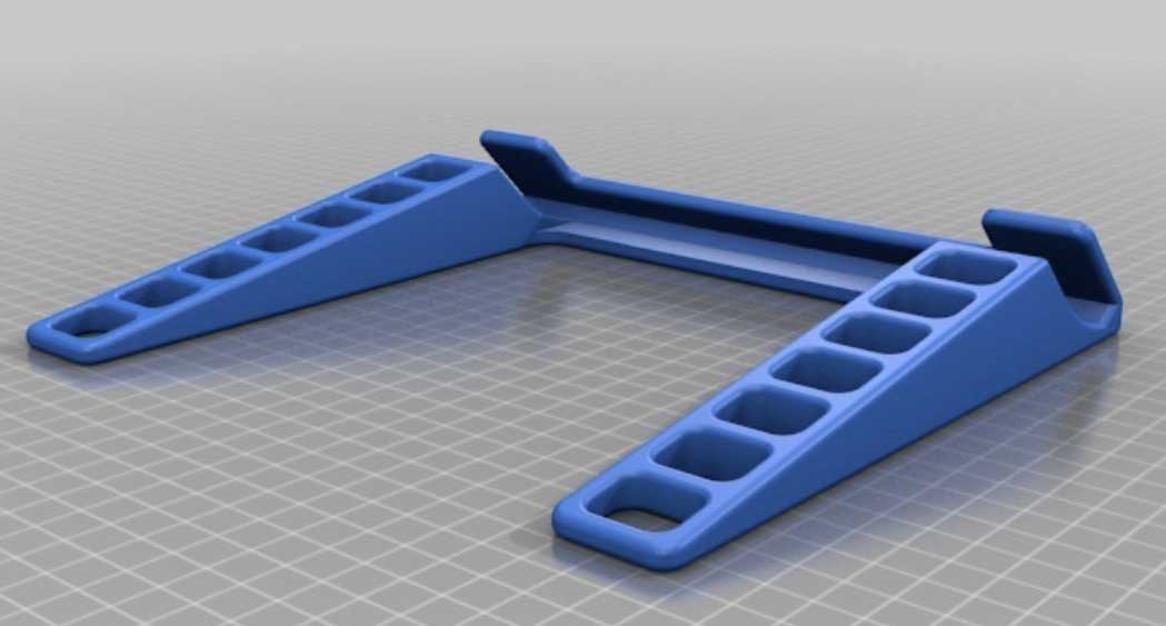 Laptop stand, with removable braces and 120mm fan by CrazyCzech ...