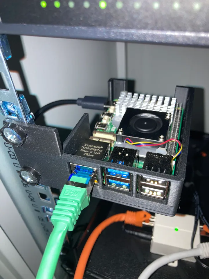 Raspberry Pi 5 Rack mount by LittleProgrammer | Download free STL model | Printables.com