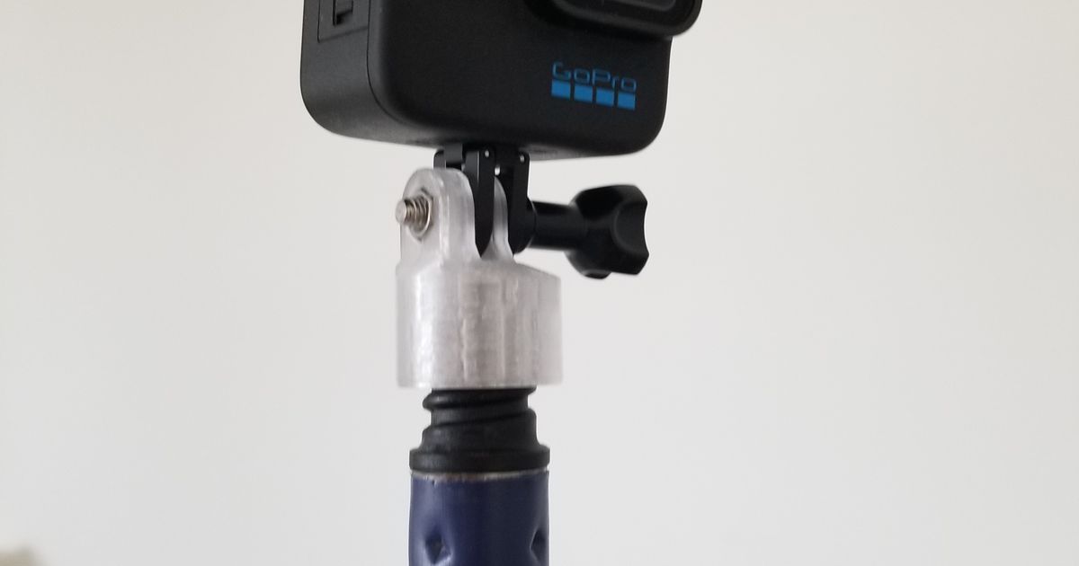 GoPro pole mount (18mm OD x 5mm pitch) by OshawaAbe | Download free STL ...