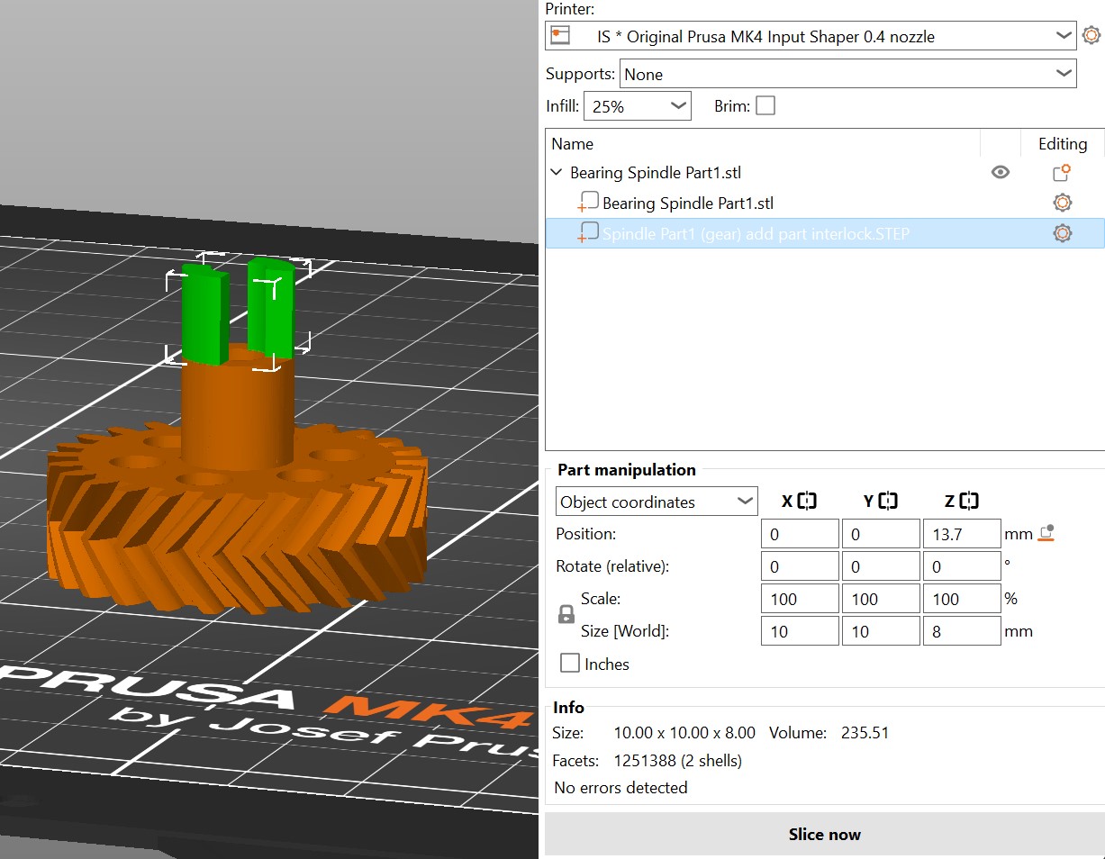 Interlock mechanism for winder spool gear/spindle axles - Filament ...