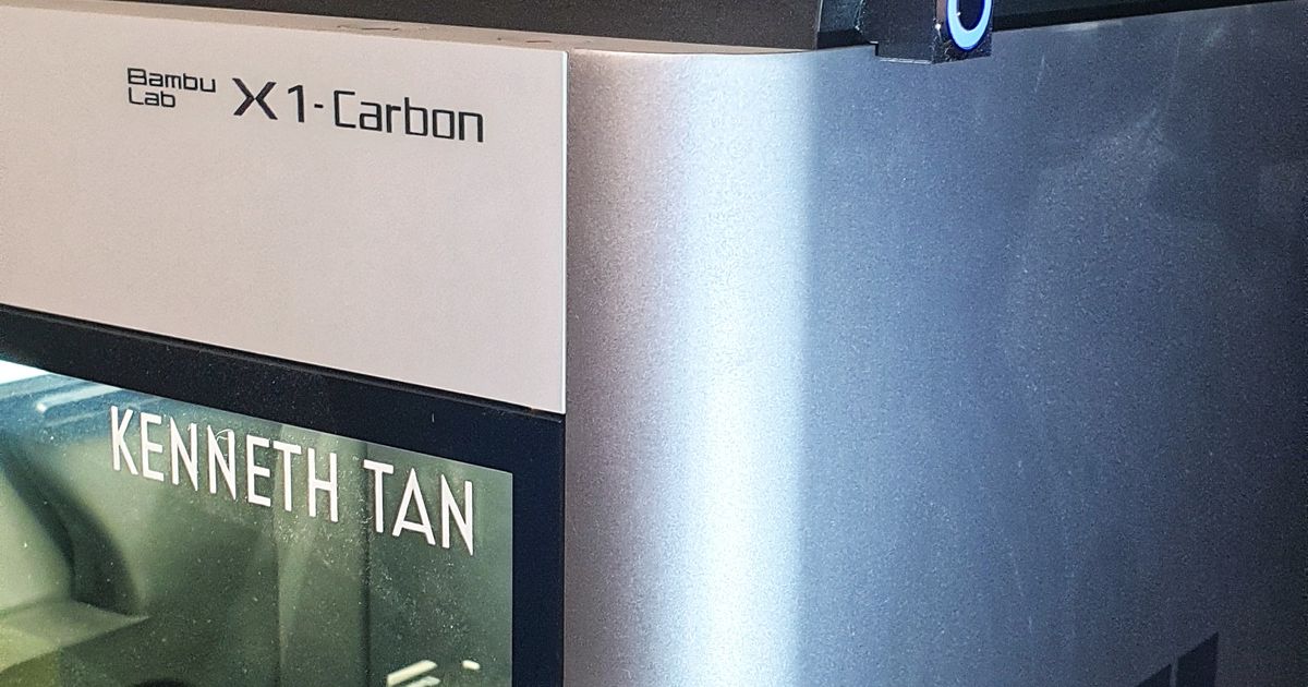 Bambu Labs Carbon X1 Top Glass Riser - Dimmer Button add-on. by Kenneth ...