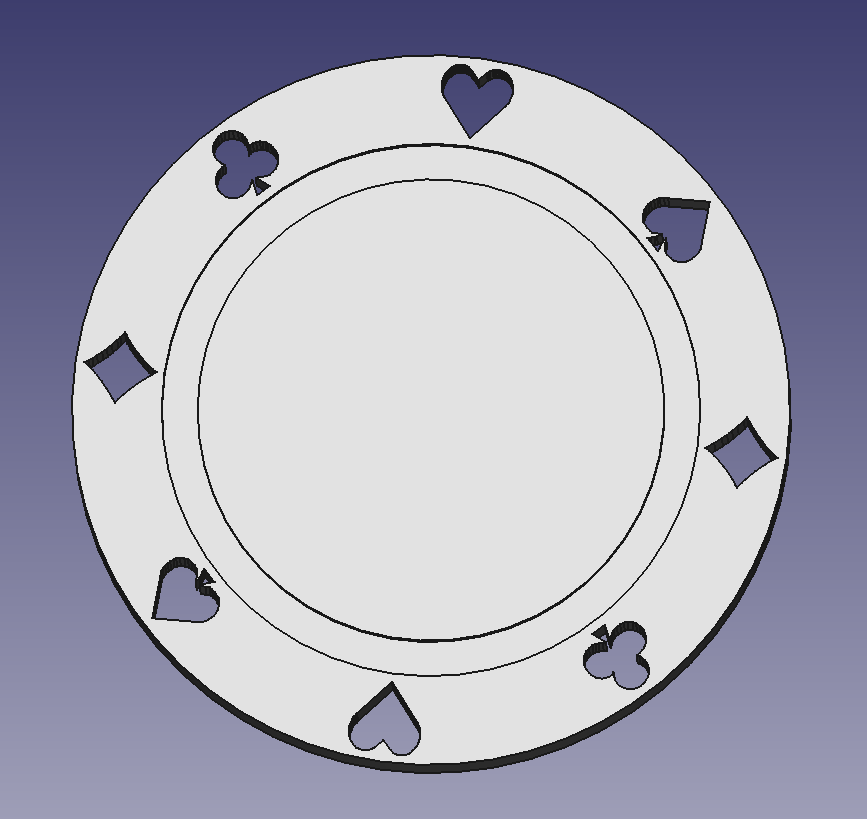 Poker coin by Allprintable | Download free STL model | Printables.com
