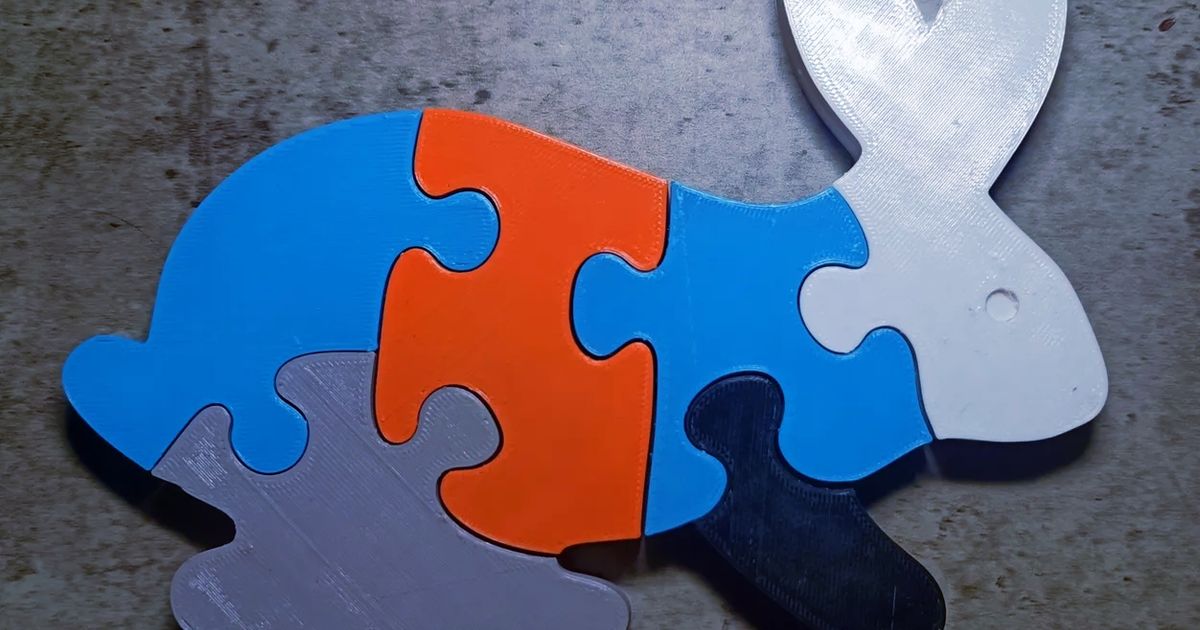Easter Rabbit Puzzle by Ts3D | Download free STL model | Printables.com