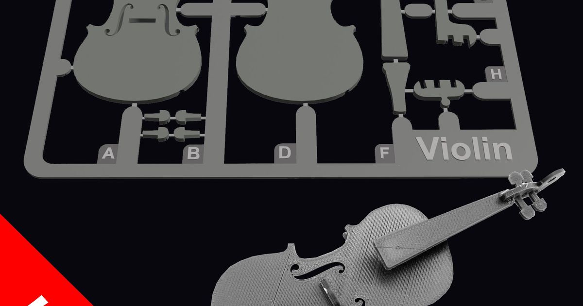 Violin kit card von fabio | Kostenloses STL-Modell herunterladen ...