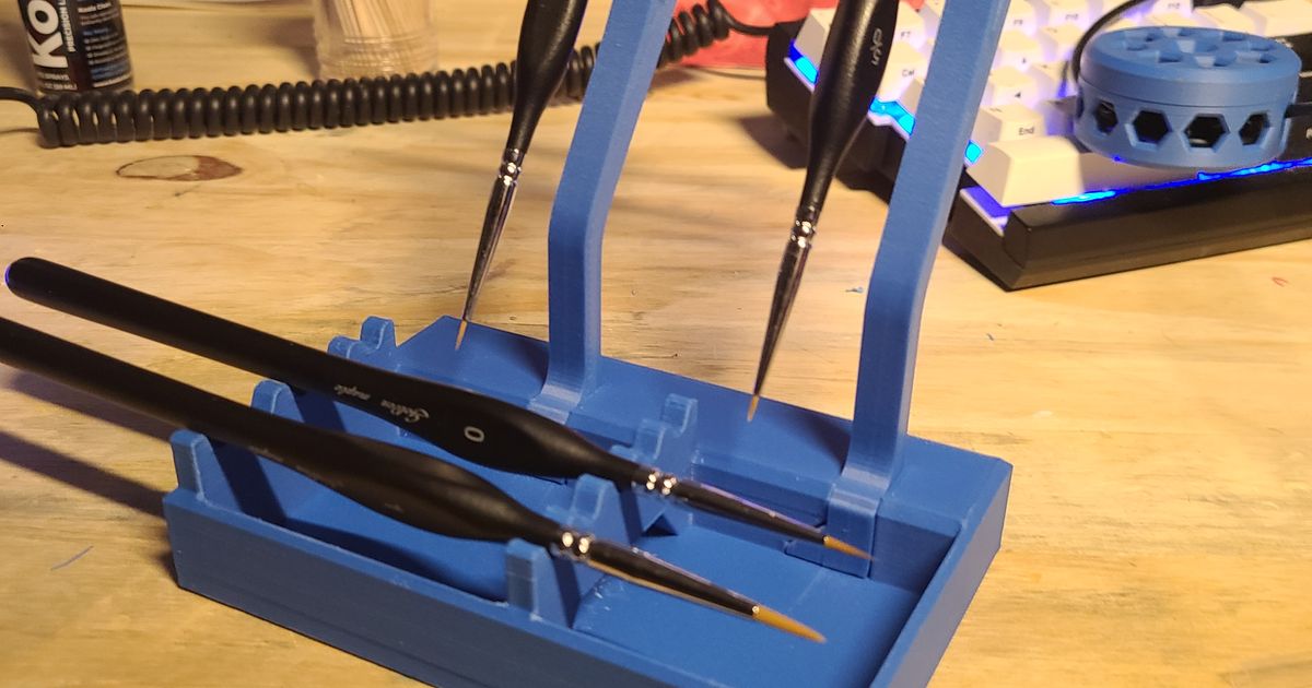 Brush Holder with Drip Tray by Arklan | Download free STL model ...