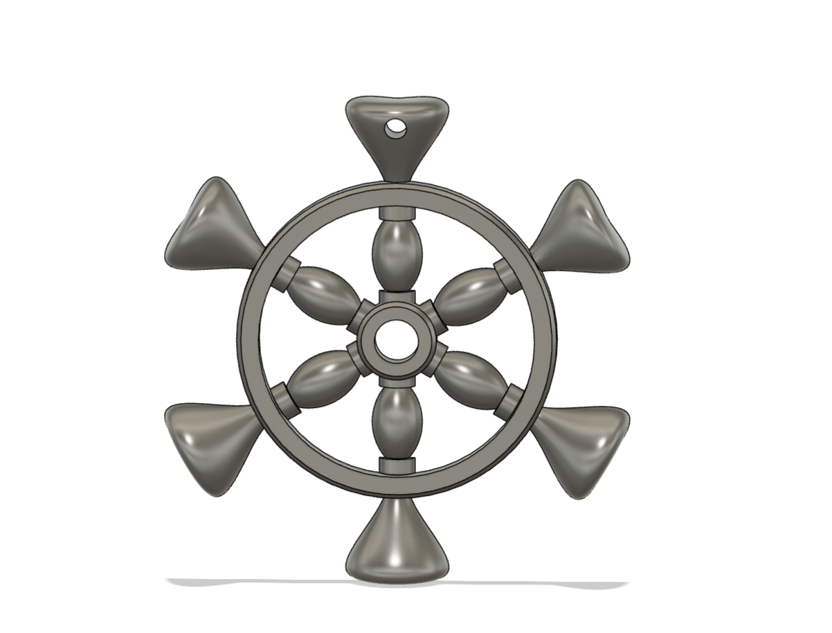 Ship Wheel Pendant by Victor Vitishko | Download free STL model ...