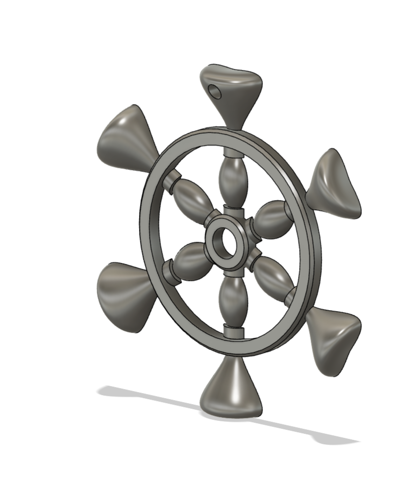 Ship Wheel Pendant by Victor Vitishko | Download free STL model ...