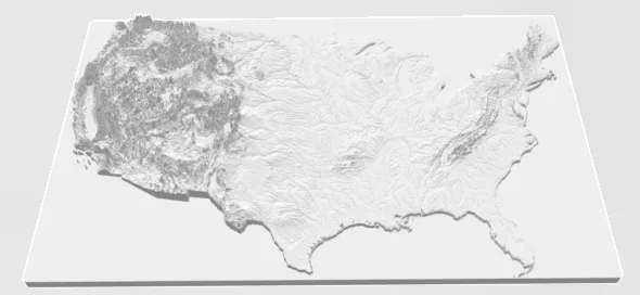 US Geographical Map 3d print by Curious Maker | Download free STL model ...