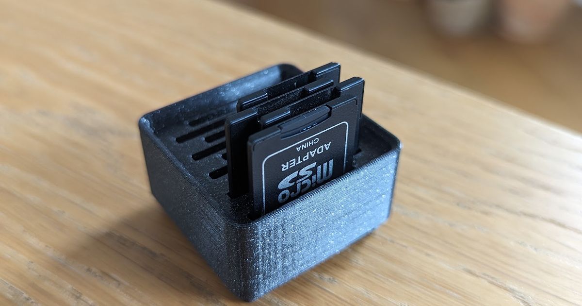 Gridfinity Refined - SD Card Holder by Daniel | Download free STL model | Printables.com