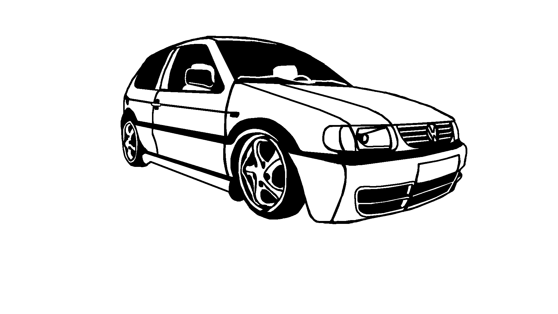 Volkswagen Polo 2d wallart, silhouette by The Maker Chemists | Download ...
