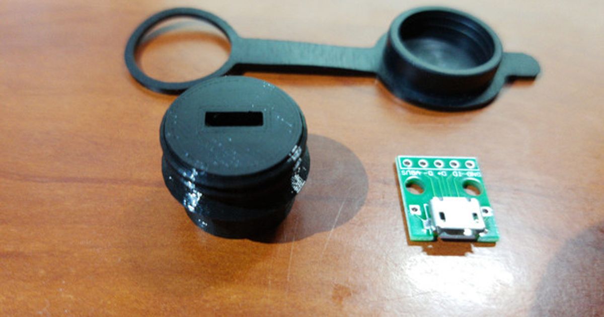 Watterproof Micro USB connector by Jiri Blazek | Download free STL ...