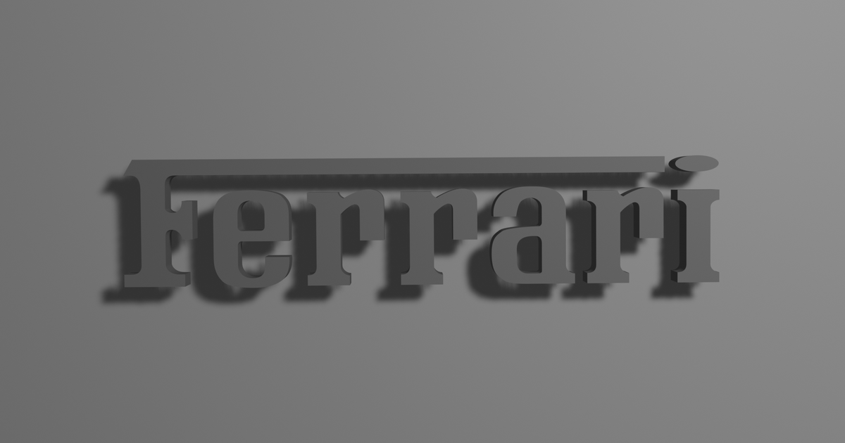 Ferrari logo by tubi | Download free STL model | Printables.com