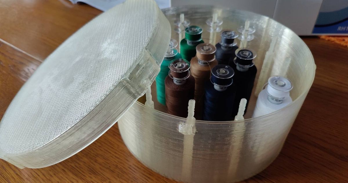 Thread container with lid by IreBrezOvire | Download free STL model ...