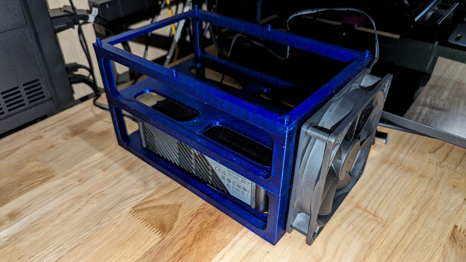 External Hard Drive Stacker with fan. by CyberCrist | Download free STL ...