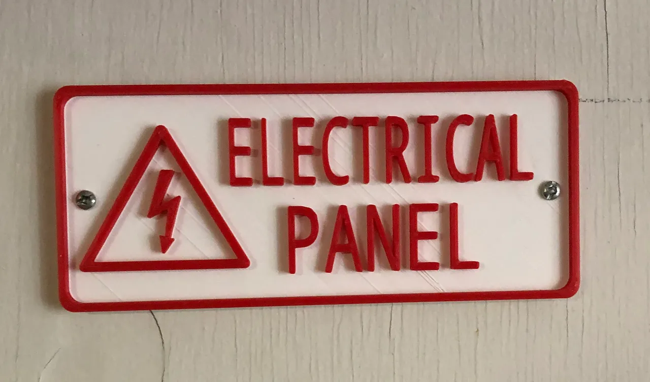 Electrical Panel Sign by Fusilier | Download free STL model ...