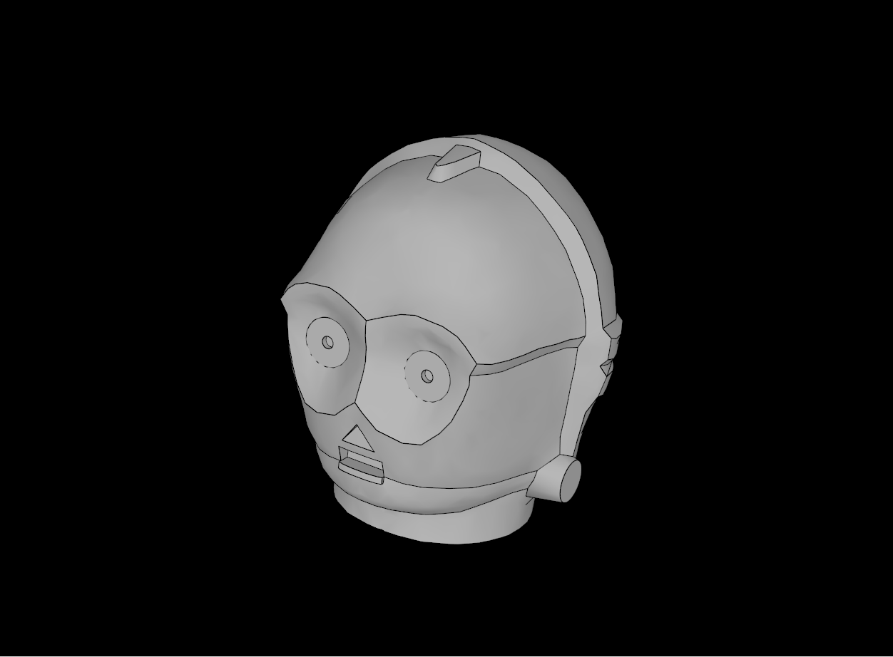 Lego Compatible (30480.dat) Minifig Head Protocol Droid by thall72 ...