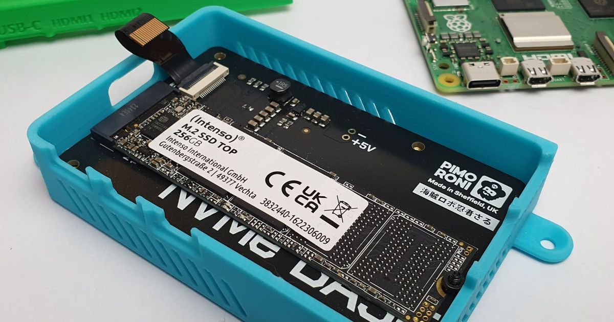 RaspberryPi 5 & Pimoroni NVME Base Housing by Nerdiy.de by Nerdiy.de ...