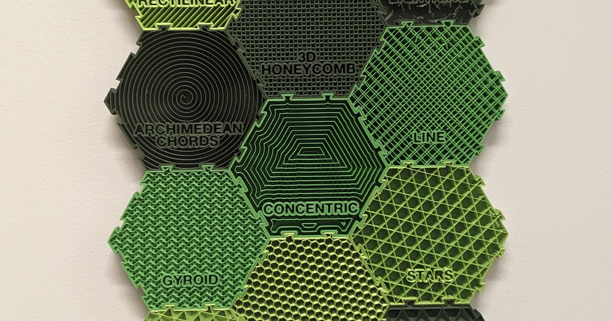 Hexagonal Infill Display by VectorPerkins | Download free STL model ...