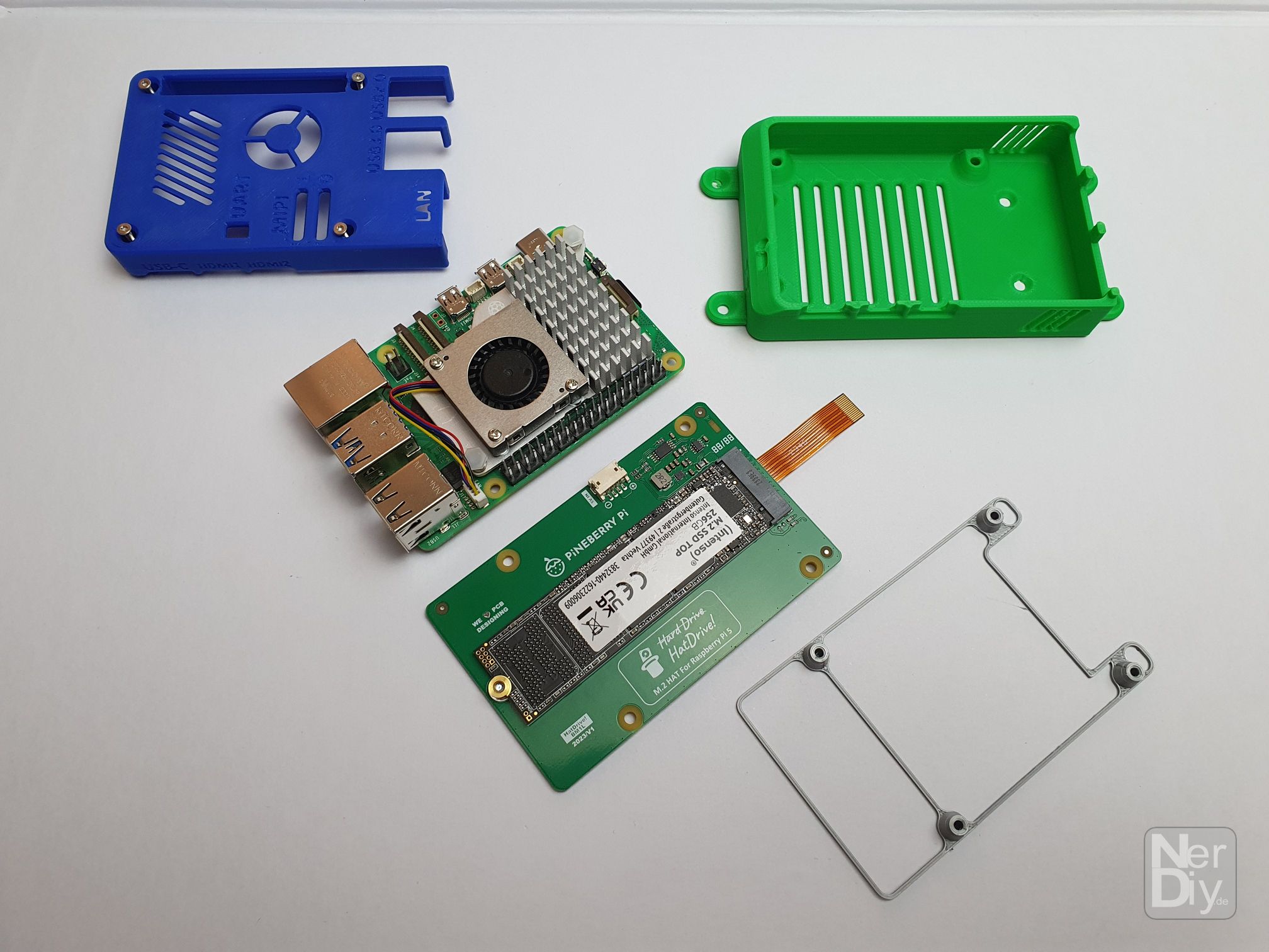 RaspberryPi 5 & Pineberry Pi BM1L Bottom NVME HAT Housing by Nerdiy.de ...