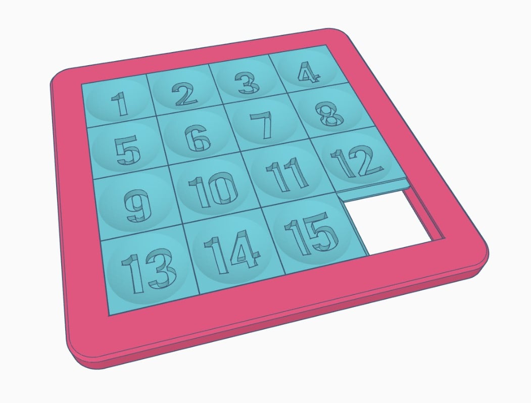 sliding puzzle 4x4 print in place by Reset | Download free STL model ...