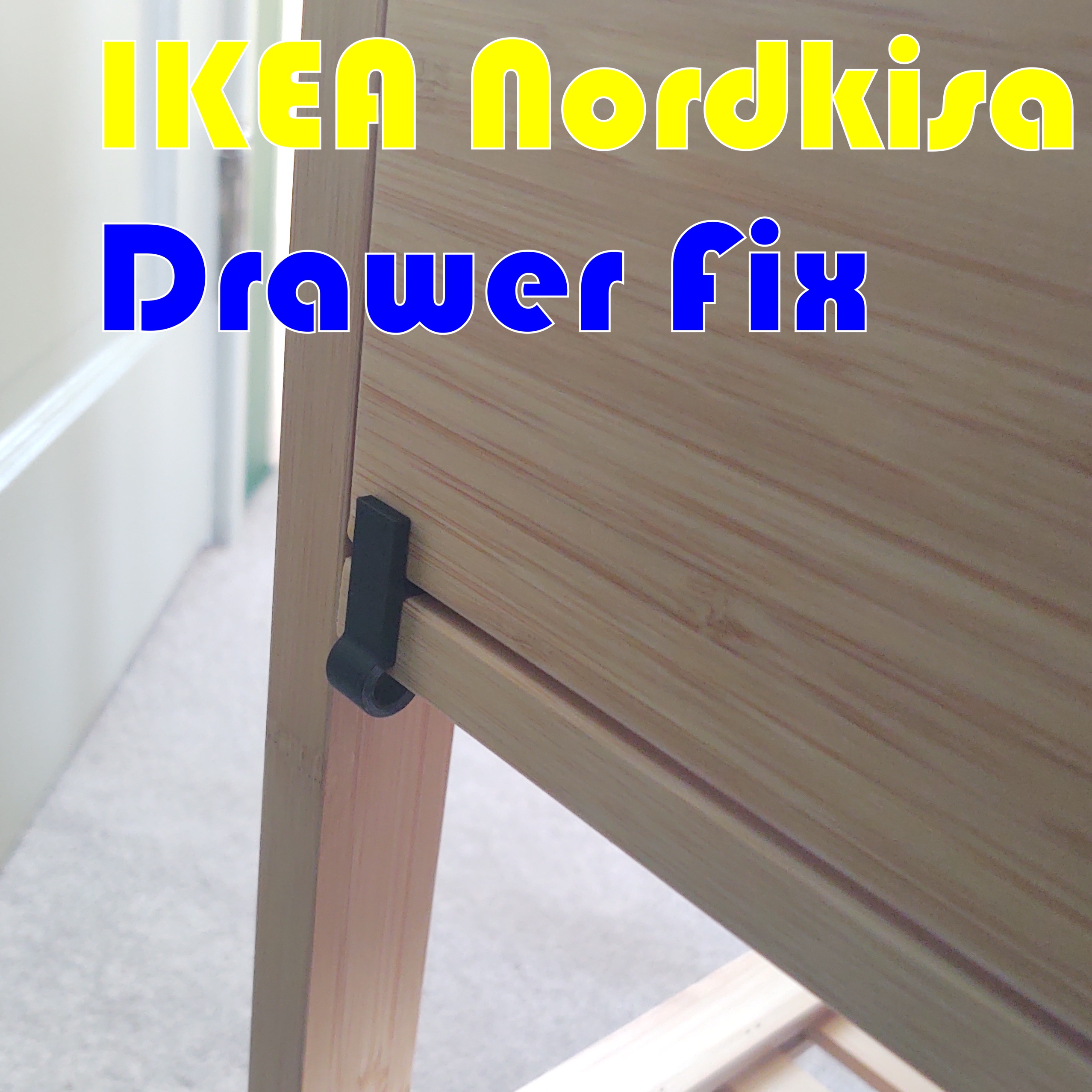 Ikea Nordkisa Drawer Stopper Clip by Dork Design | Download free STL ...