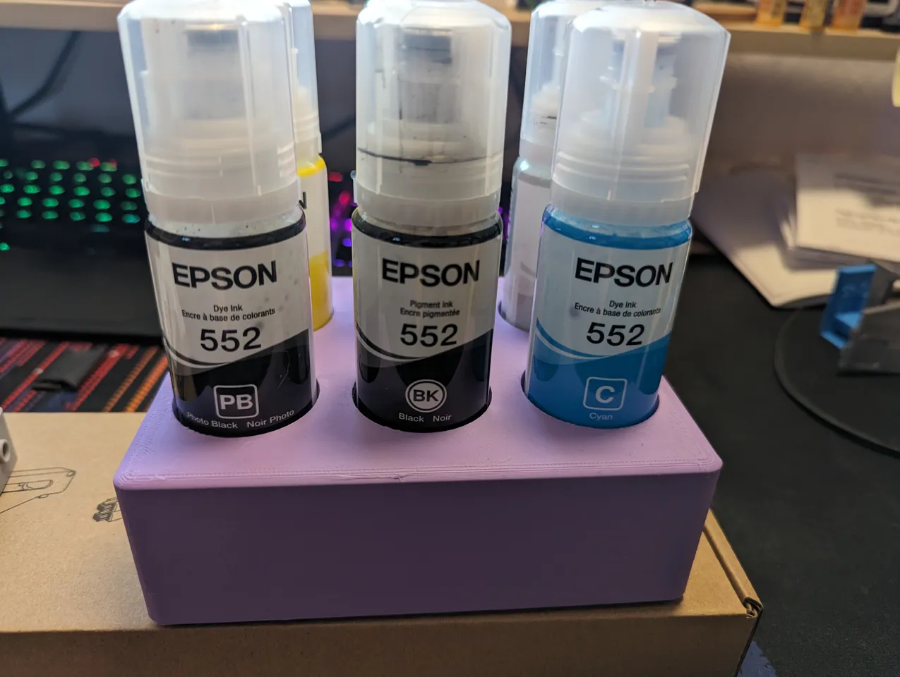 Epson Ecotank 552 ink bottle holder by Samare | Download free STL model ...