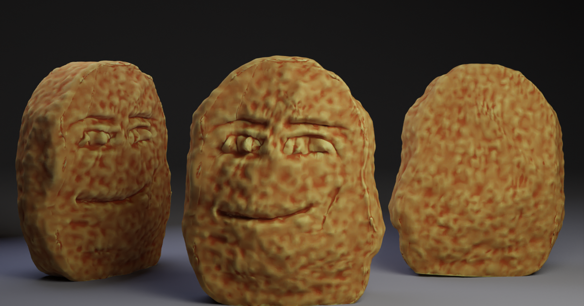 Gegagedigedagedago Chicken Nugget by Peter Farell | Download free STL model | Printables.com