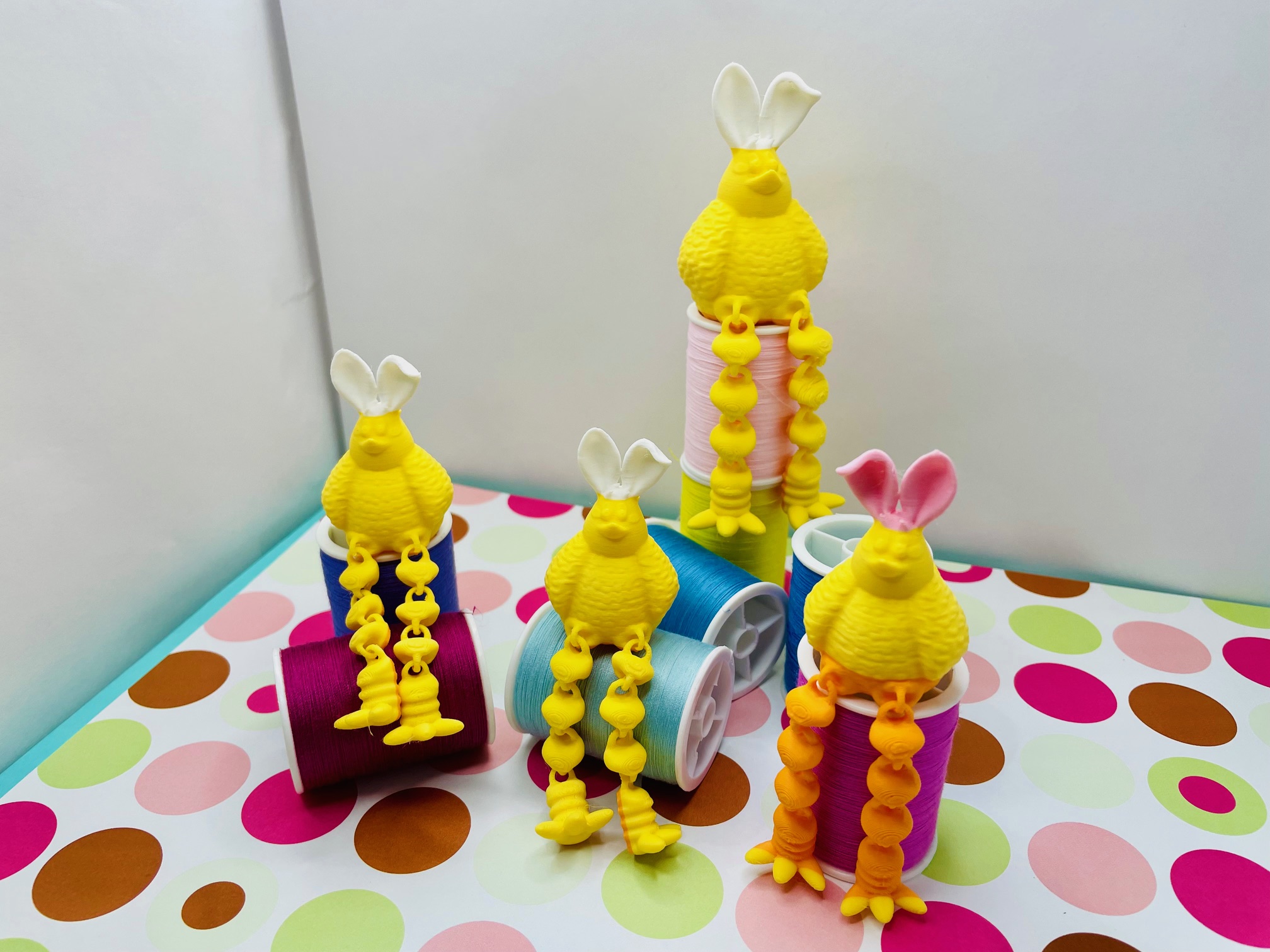 Flexi leg Baby Chick with Bunny Ears by FunFam3D | Download free STL ...