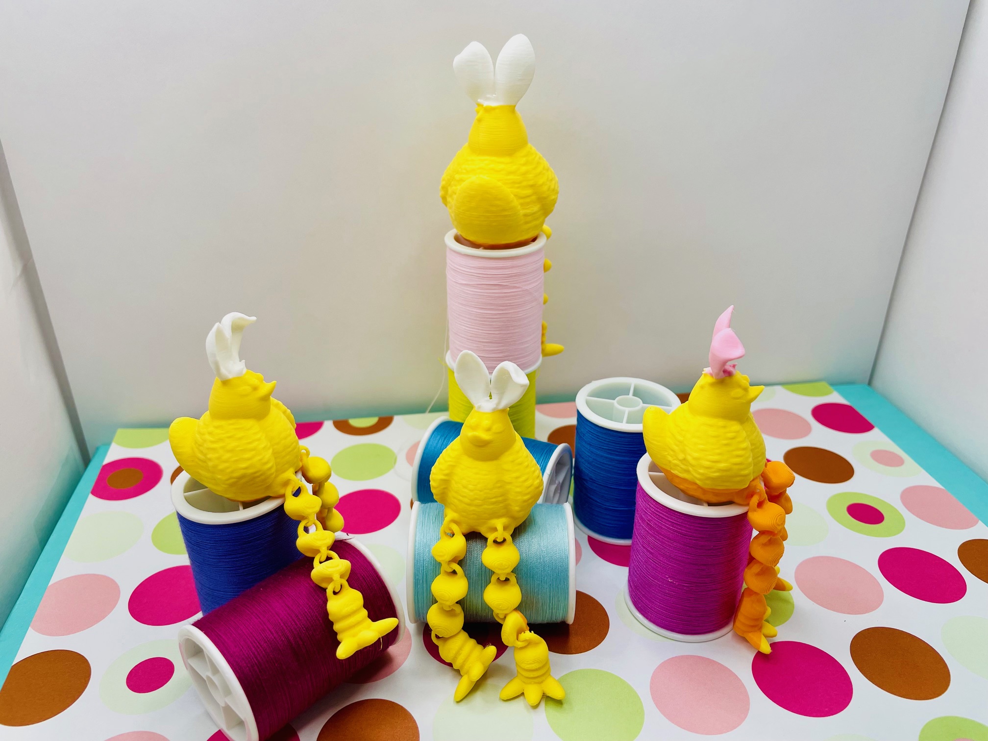 Flexi leg Baby Chick with Bunny Ears by FunFam3D | Download free STL ...
