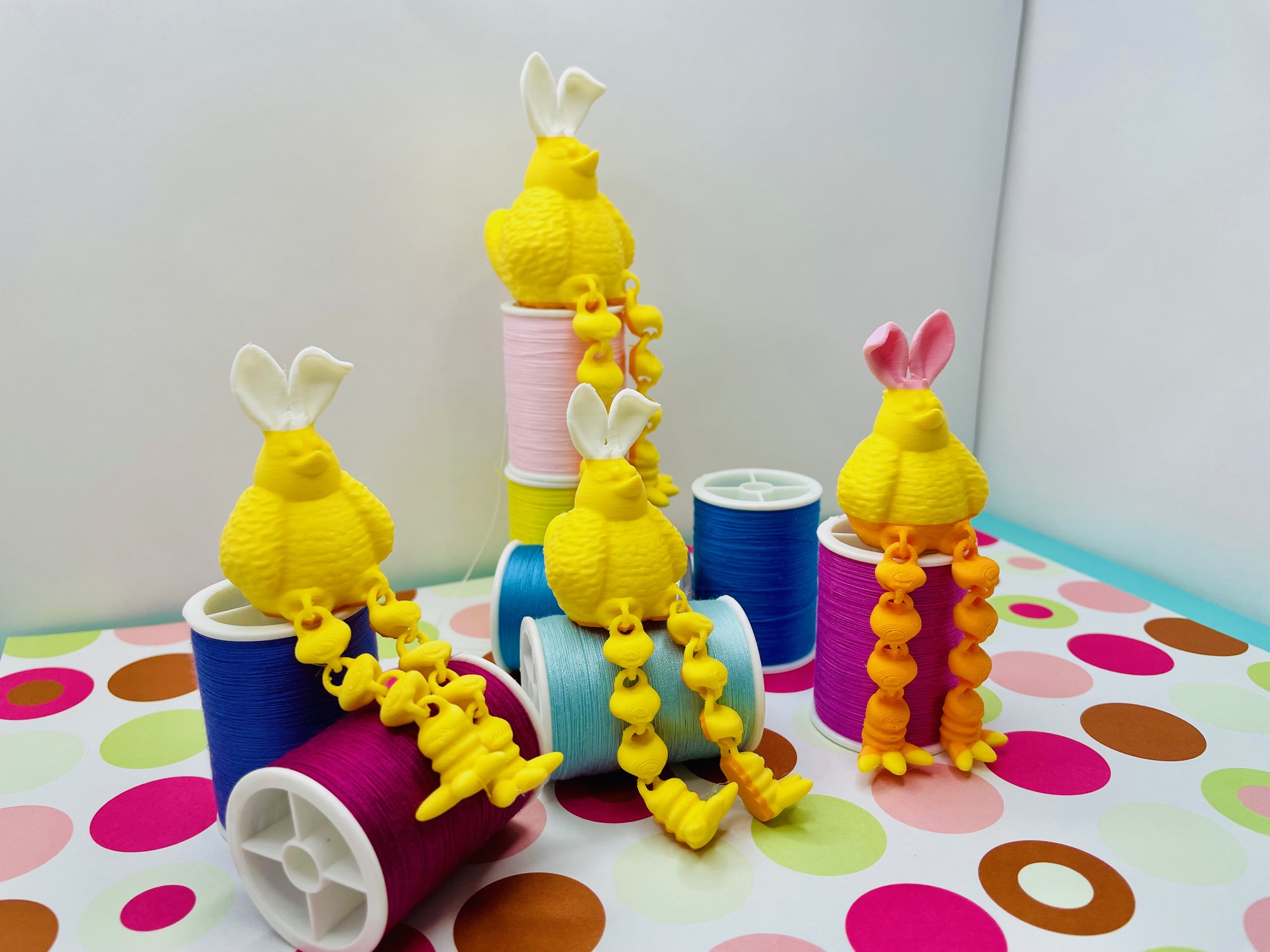 Flexi leg Baby Chick with Bunny Ears by FunFam3D | Download free STL ...