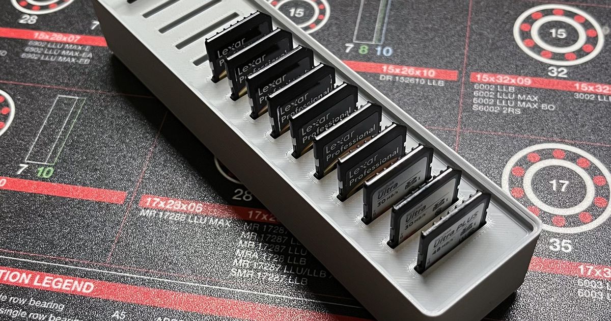 Gridfinity Bin - SD Cards by Jonathan Rocillo | Download free STL model ...