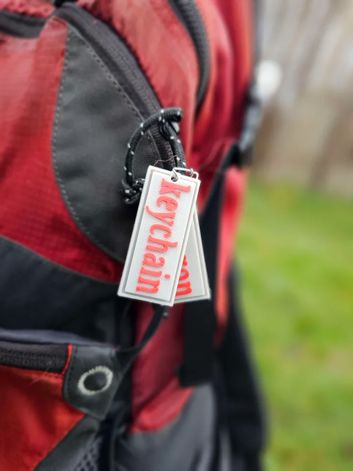 cool customizable keychain by Analog3d | Download free STL model ...