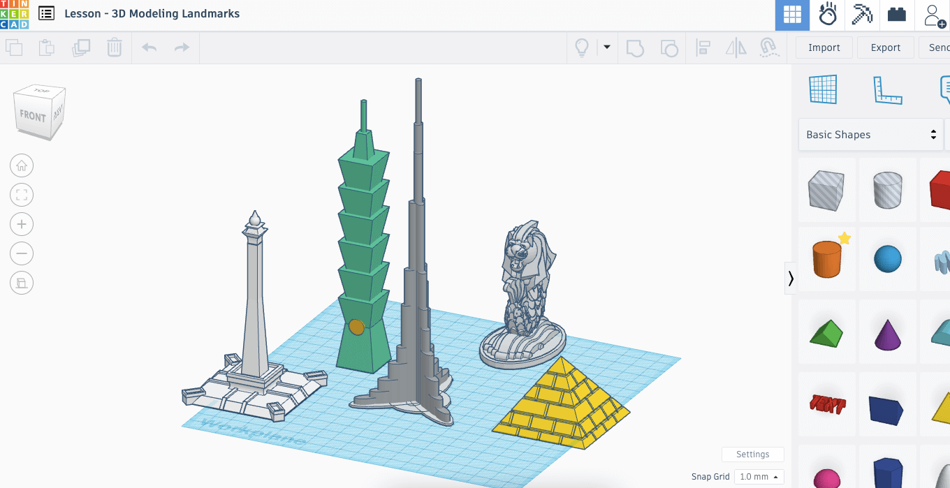 Create a Landmark: 3D Modeling & 3D Printing - Project (MS-HS, in ...