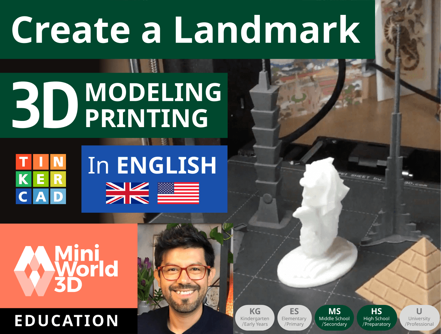 Create a Landmark: 3D Modeling & 3D Printing - Project (MS-HS, in ...