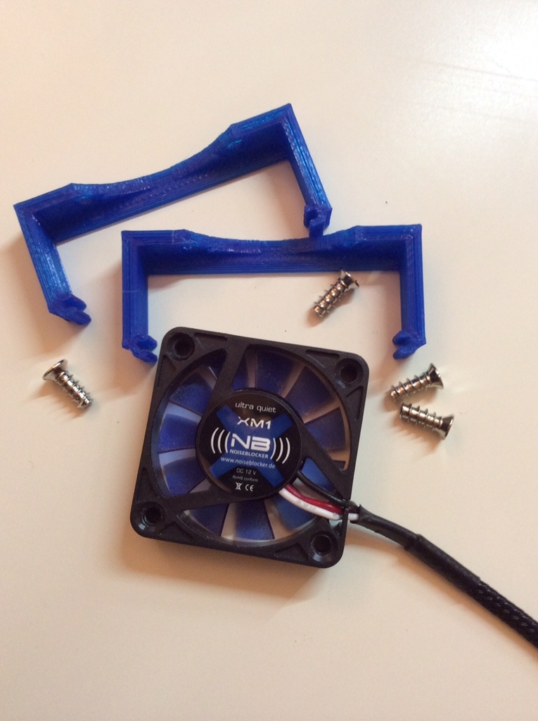 Azteeg X3 stepper driver 40mm fan bracket by Tiebie | Download free STL ...