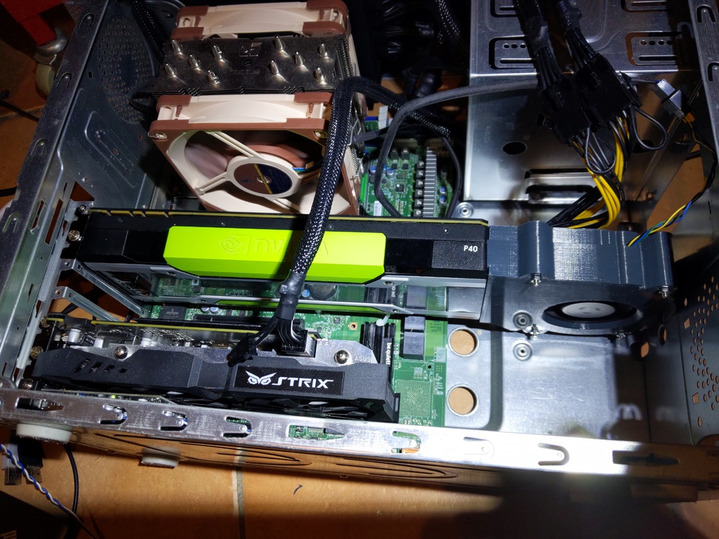 NVIDIA Tesla P40 Radial fan shroud by neophrema | Download free STL ...