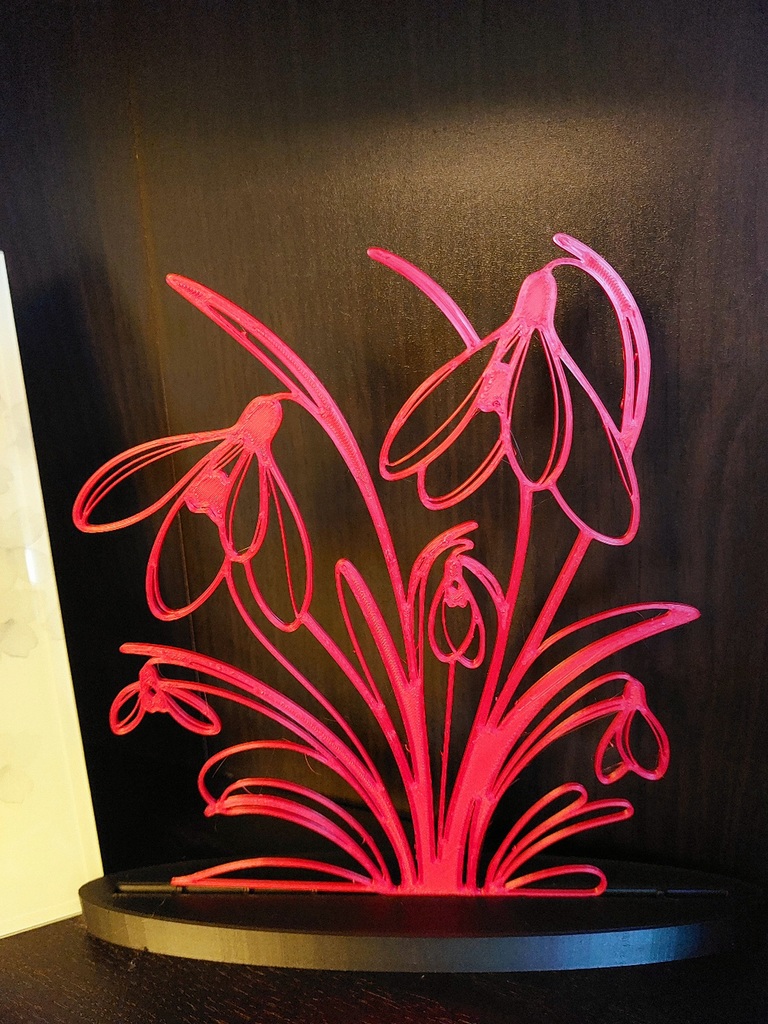 Snowdrops / Sněženky wall decoration by kutnohormac | Download free STL ...