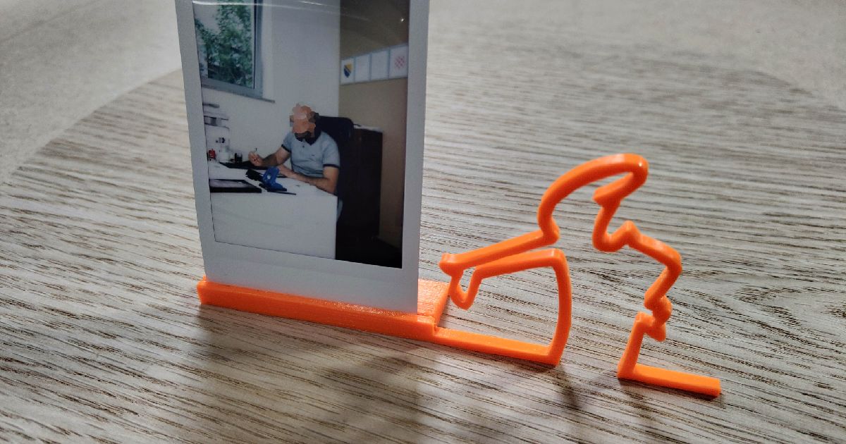 La Linea Photo Holder von DragoMej | Kostenloses STL-Modell ...