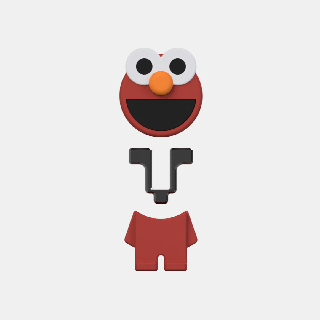 Zipper Pull - Elmo (Sesame Street) by TWB | Download free STL model ...